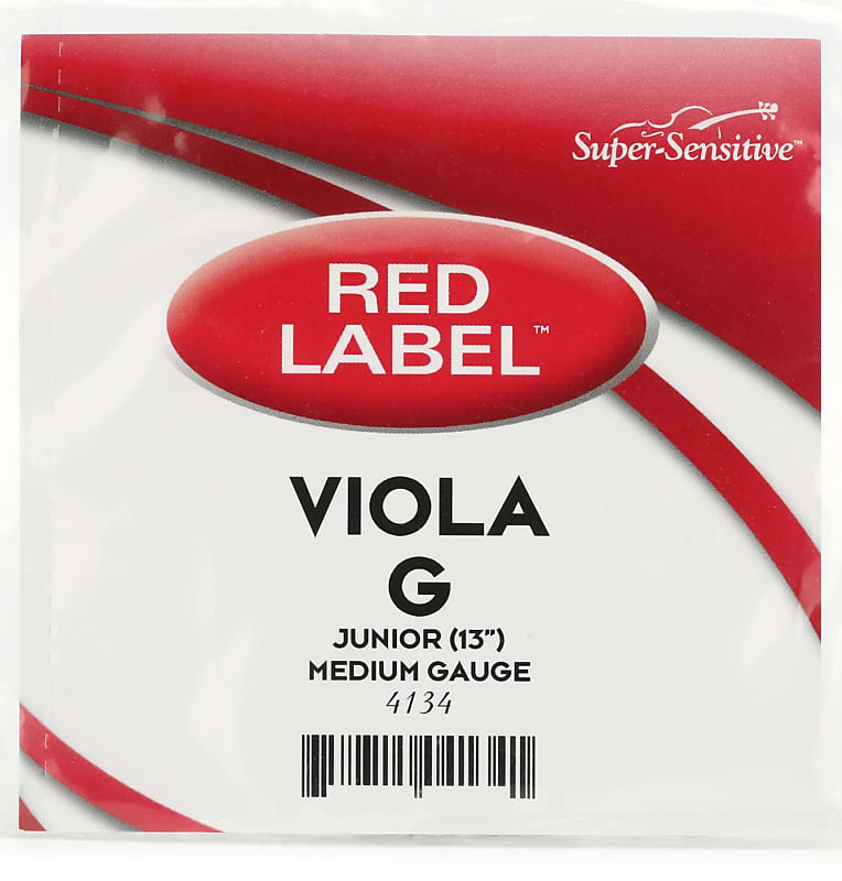 Super-Sensitive 4134 Red Label Viola G String - 13-inch | Reverb