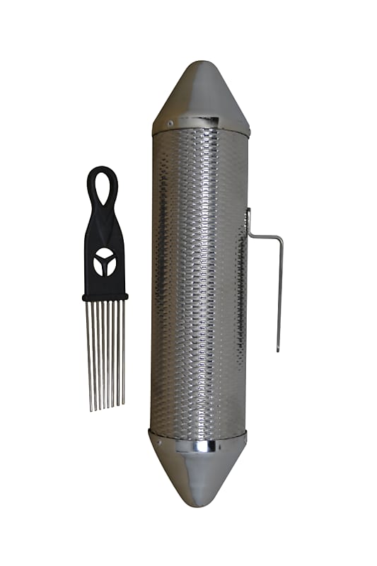 Bridgecraft DRM-306A Missile Guiro Silver Shaker & Scraper | Reverb