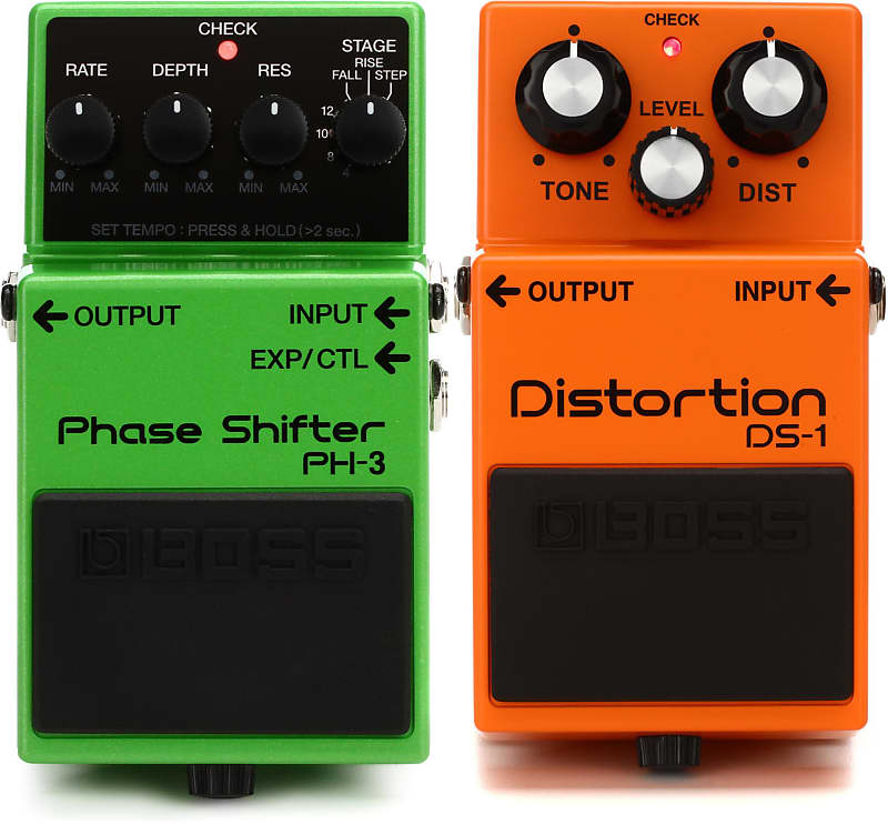 Boss PH-3 Phase Shifter Pedal Bundle with Boss DS-1 | Reverb