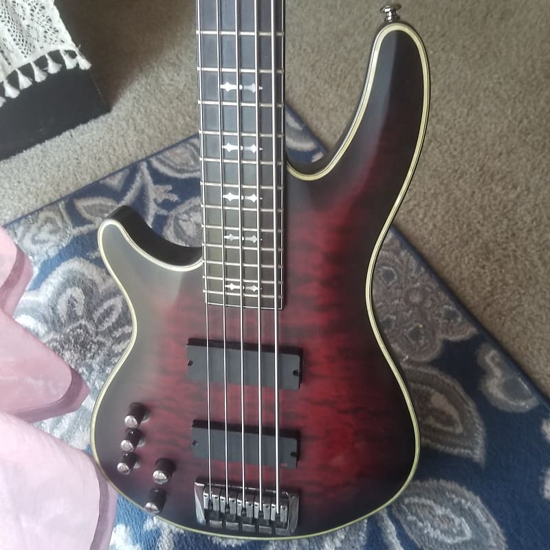 Schecter Hellraiser Extreme 5 Left Handed 2010s - Crimson Red | Reverb