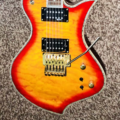 Fernandes Ravelle Elite Cherry Sunburst w/Sustainer Floyd | Reverb