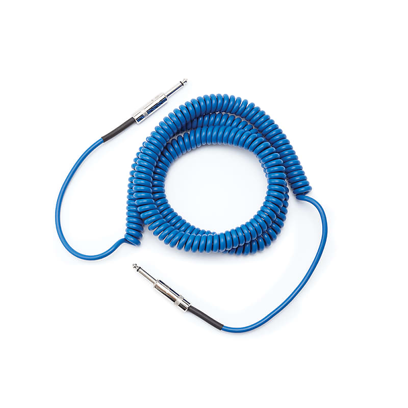 Planet Waves - Coiled Instrument Cable 30' BLUE PWCDG30BU | Reverb