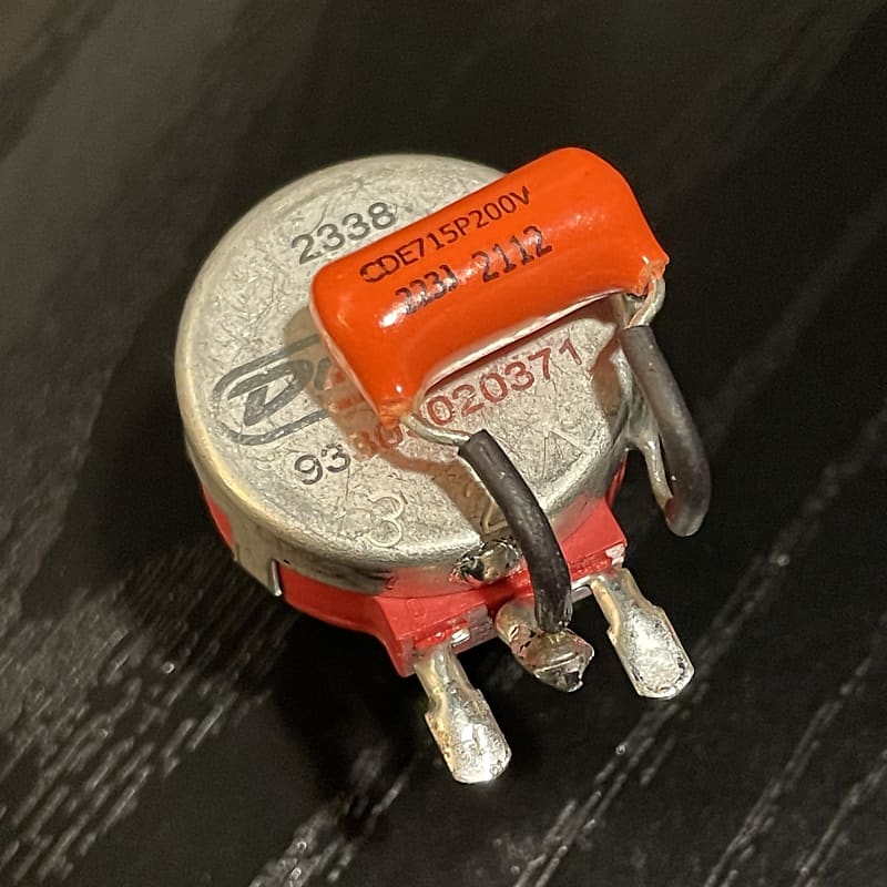 Dunlop Super Pot 500K Custom Modern Tone Pot W/ .022uf Orange | Reverb