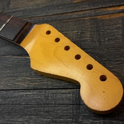 Aged Allparts Strat Neck Nitro Relic Rolled Fingerboard Edges | Reverb