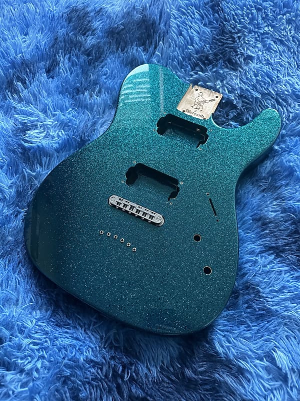 Warmoth Deluxe Telecaster HH Body - Blue Sparkle | Reverb