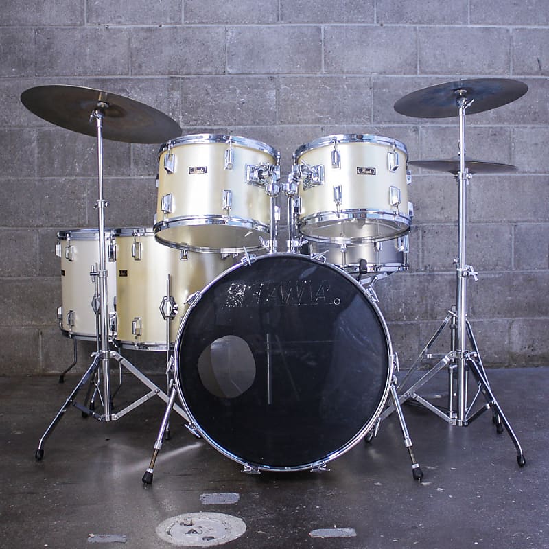 Pearl 1970s Wood Fiberglass Silver Satin 5pc Drum Set | Reverb UK