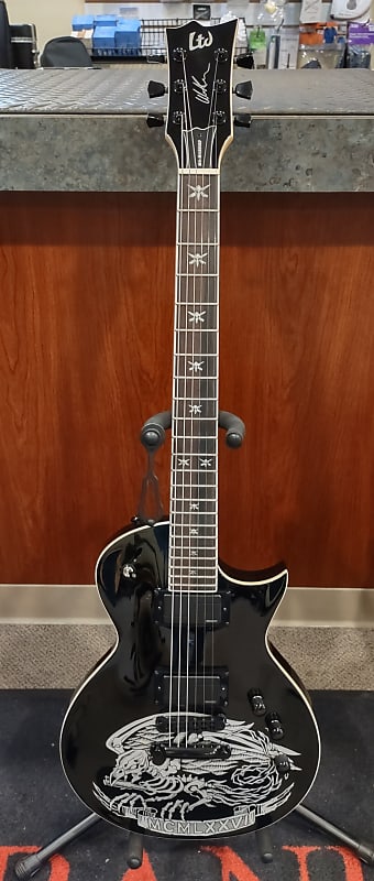 ESP LTD Will Adler Signature WA-Warbird; Black with White | Reverb