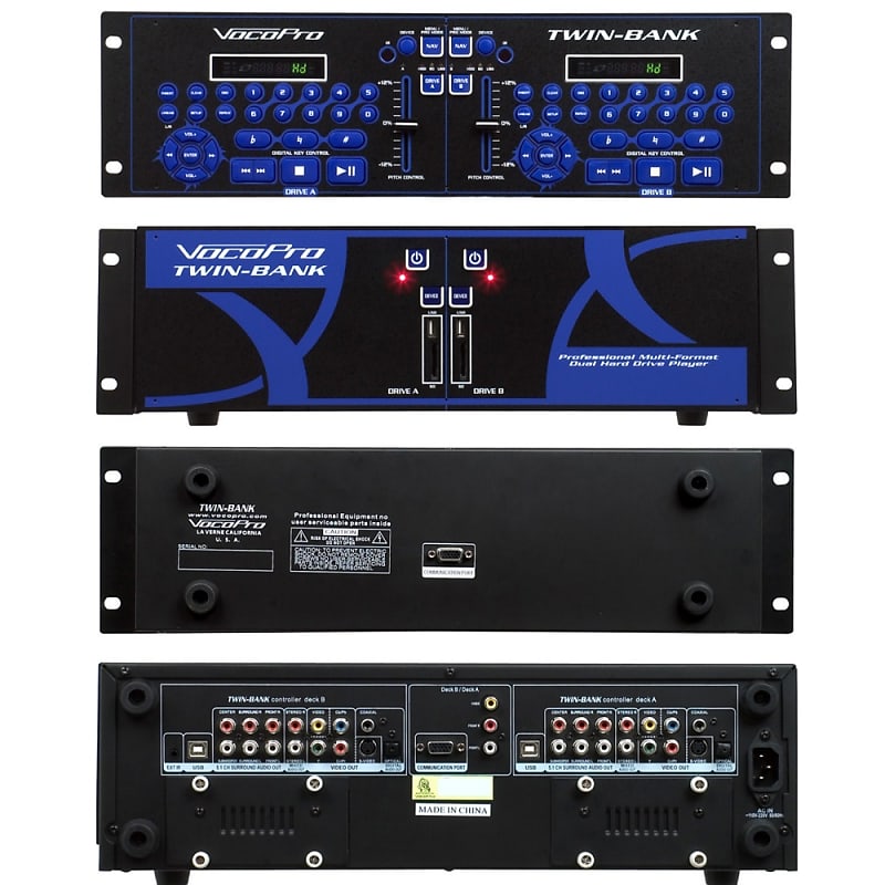 VOCOPRO TWINBANK Dual 500GB Hard Drive Rackmount Media Player | Reverb