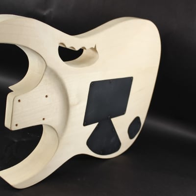 Unfinished 6 string, Jem style Basswood guitar body, rear | Reverb