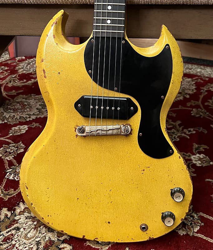 Rock N Roll Relics Sixty One w/ Gig Bag - TV Yellow, P-90, | Reverb