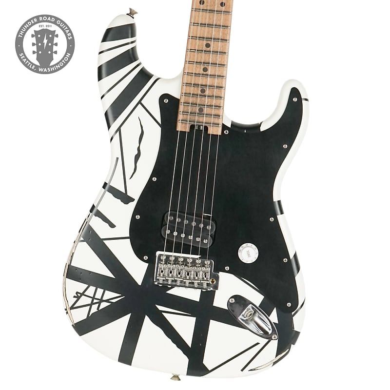 New EVH Striped Series ’78 Eruption White with Black Stripes | Reverb