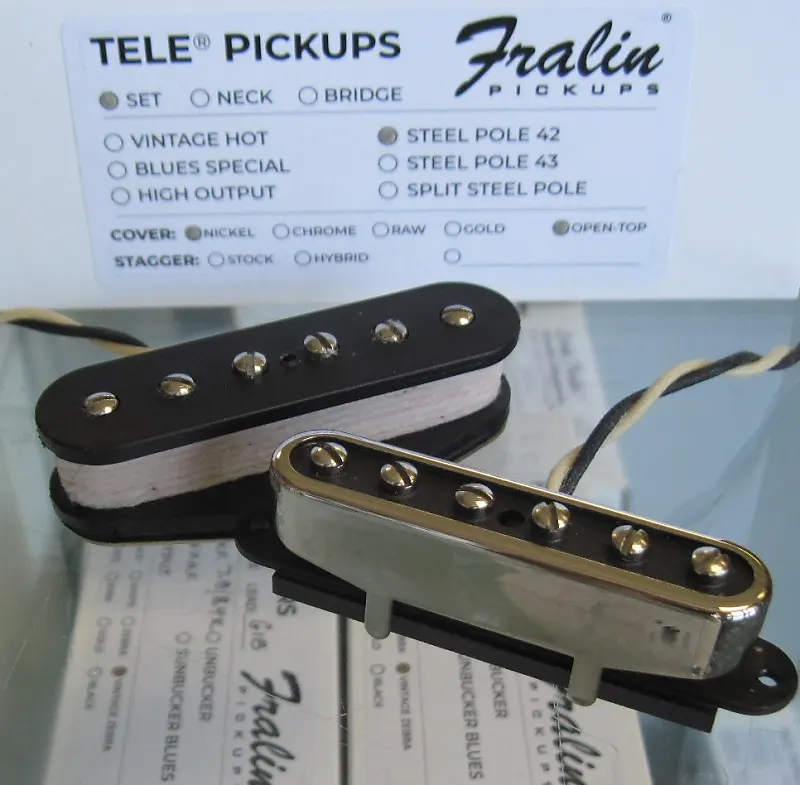 Lindy Fralin Steel Pole 42 Telecaster Pickups Set | Reverb