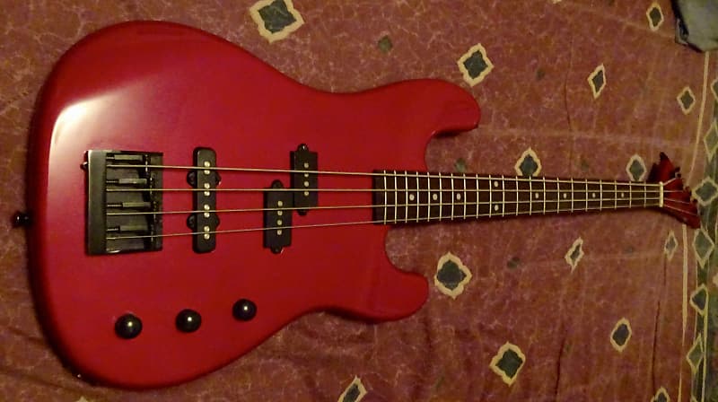 MAKO Precision Jazz bass 1980's - 1990's Red | Reverb