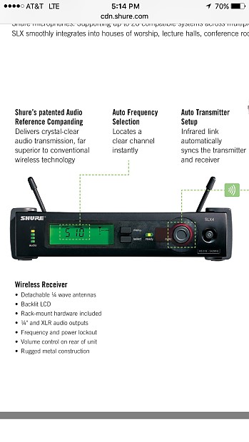 Shure SLX4 Diversity Receivers | Reverb