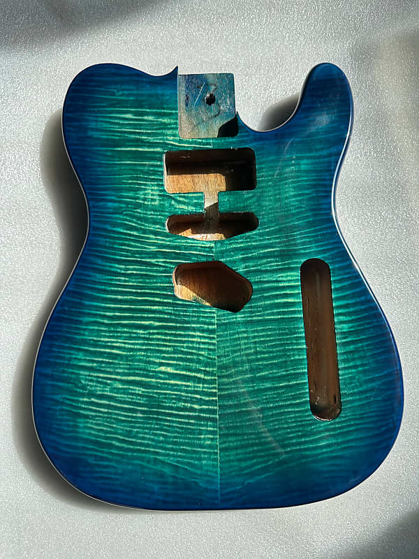Blue Burst Telecaster Tele Style Guitar Paulownia Wood Body, | Reverb