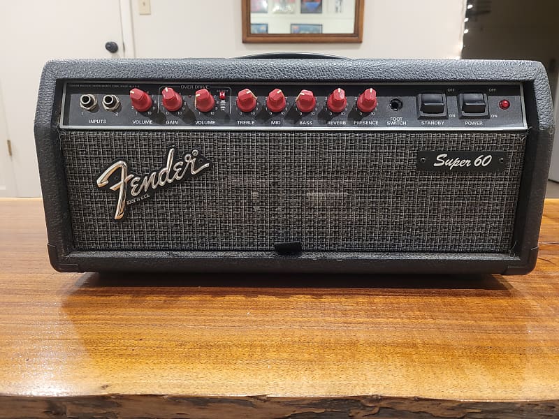 Fender Super 60 2-Channel 60-Watt Guitar Amp Head 1989 - 1991 | Reverb