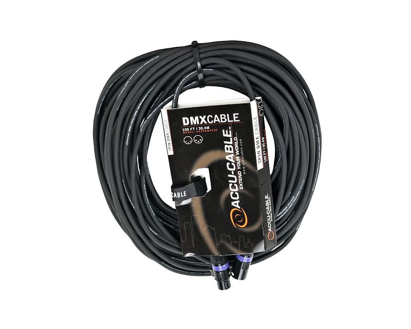 Accu Cable 100-foot DMX Cable - 3-pin male to 3-pin female | Reverb