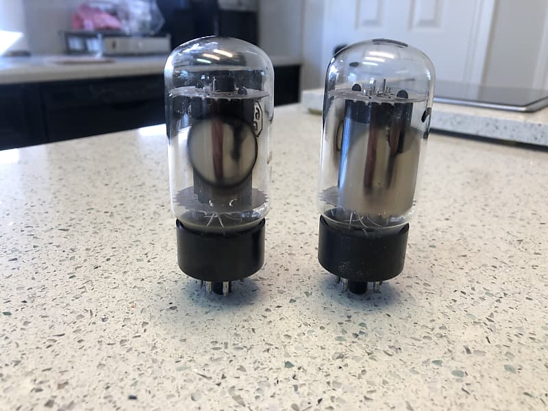 RCA 6L6GC Matched Pair Black Plate Vintage | Reverb