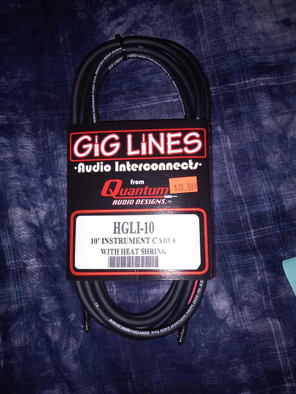 Quantum Audio Designs Gig Lines HGLI 10, Instrument Cable | Reverb
