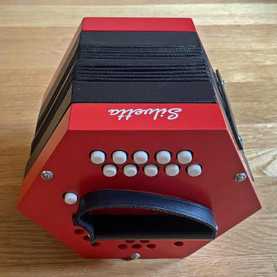 Red Hot Silvetta Anglo Concertina CG M 20 | Reverb