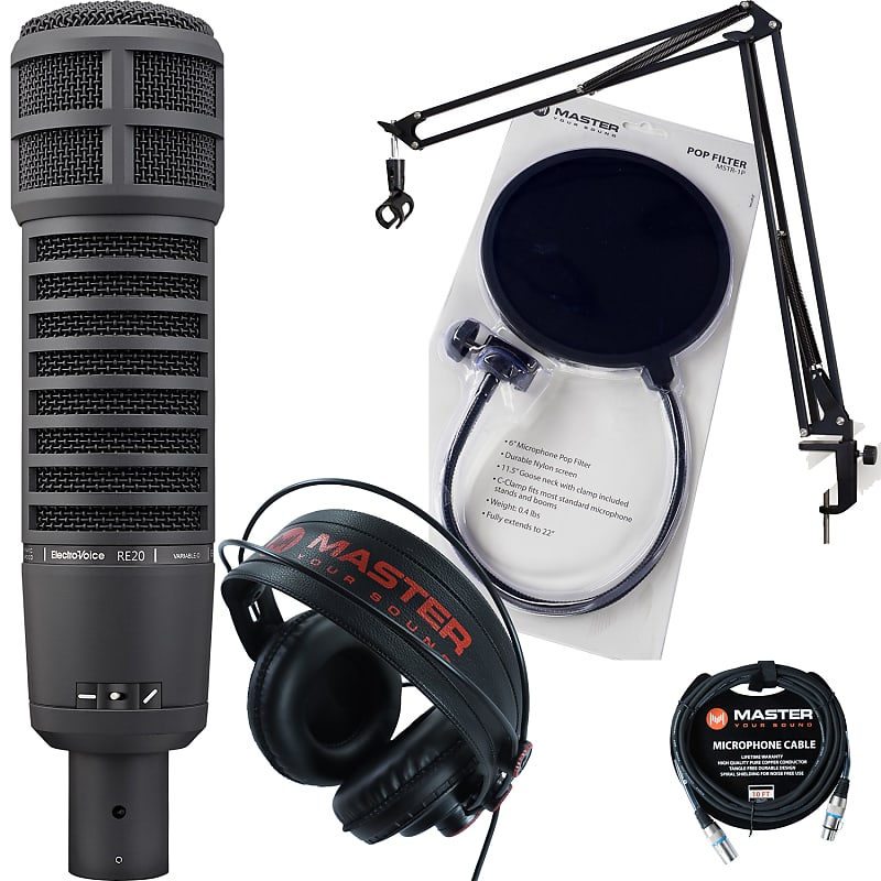 Electro-Voice RE20 Dynamic Microphone Black w/ Broadcast | Reverb