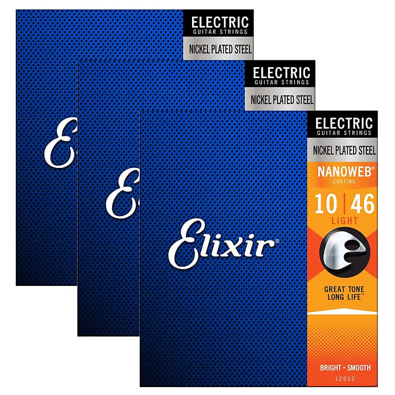 Elixir Strings 12052 Nanoweb Electric Guitar Strings - | Reverb