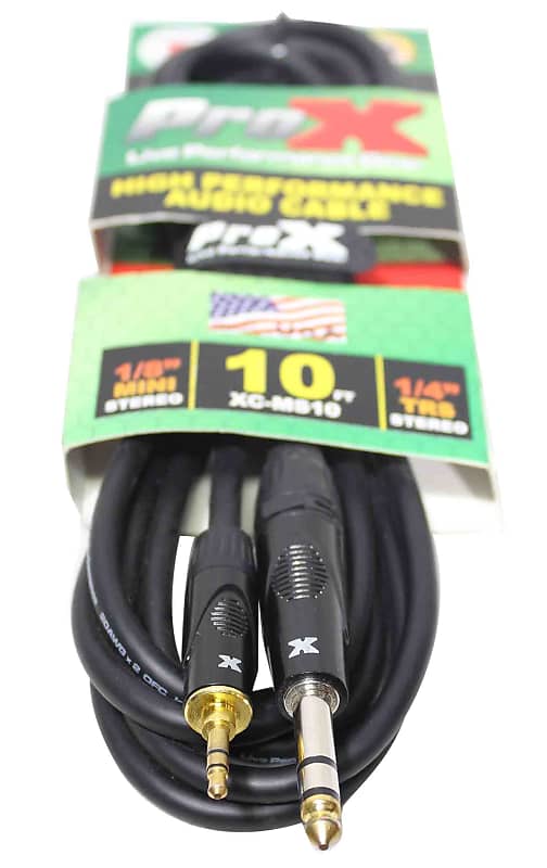 Prox XC-MS10 Balanced TRS-M Mini 1/8" to TRS-M High | Reverb