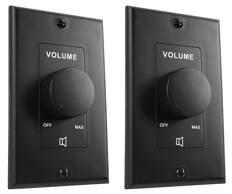 2) Rockville VOL70100 Black 100 Watt 70v Wall Volume Control | Reverb