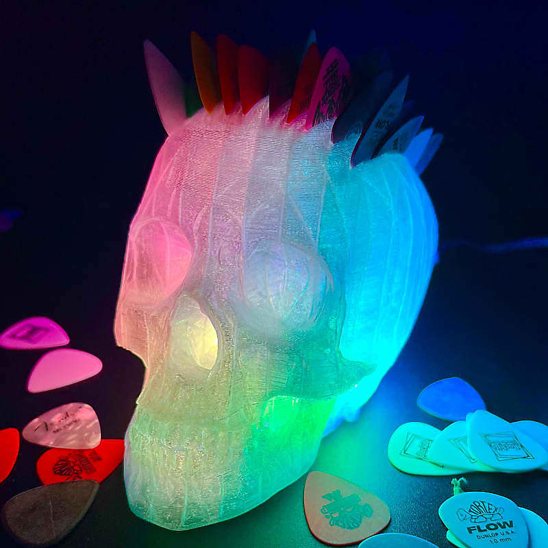 Rockit Music Gear Giant Smart RGB Skull Pick Holder - Night | Reverb
