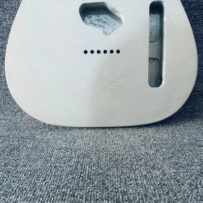 Metallic Silver Telecaster Tele Guitar String Through Body | Reverb