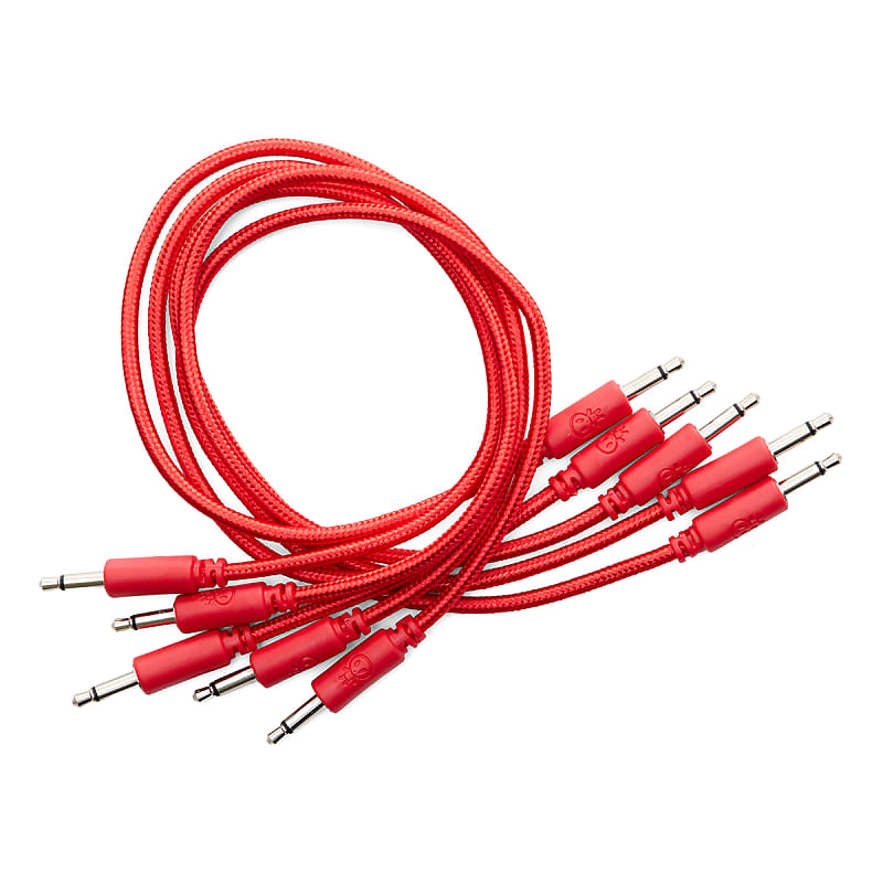 Erica Synths Eurorack Patch Cables (60cm Red Braided x 5) | Reverb