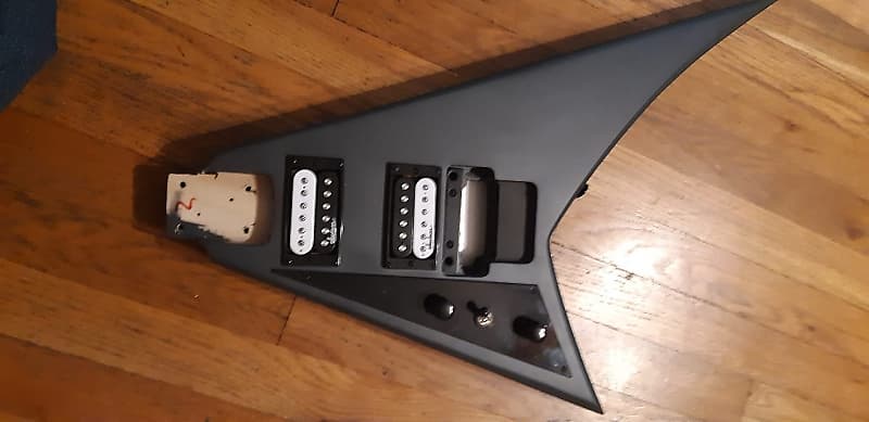 Jackson Flying V Grey Left Handed Guitar Body | Reverb