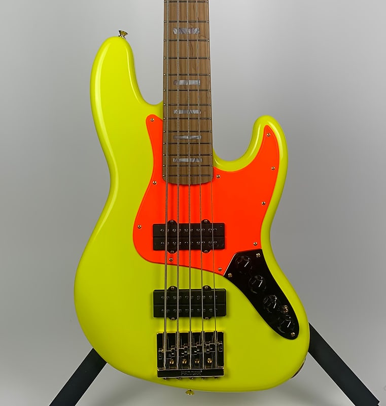 Fender Mononeon Jazz Bass V Neon Yellow | Reverb