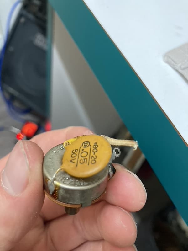 Vintage Fender 1966 CTS 250k Pot Potentiometer with Tone Cap | Reverb