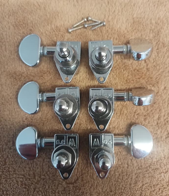 Grover Rotomatic 3x3 Tuning keys 18:1 Chrome | Reverb