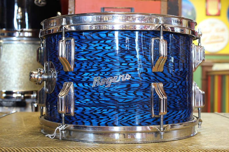 1970's Rogers Holiday 8x12 Tom Tom in Blue Onyx | Reverb