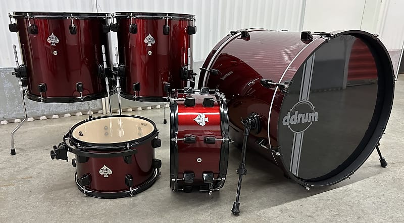 ddrum 5Pc Drum Set Shell Pack Kit Diablo Red / Black | Reverb