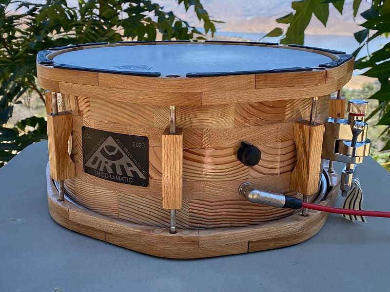 Solid Wood Snare w/ Trigger Dampener 14” x 7” Hickory Oak | Reverb