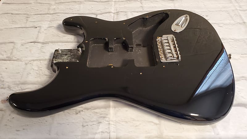 2008 Squier Affinity Stratocaster Body Black | Reverb