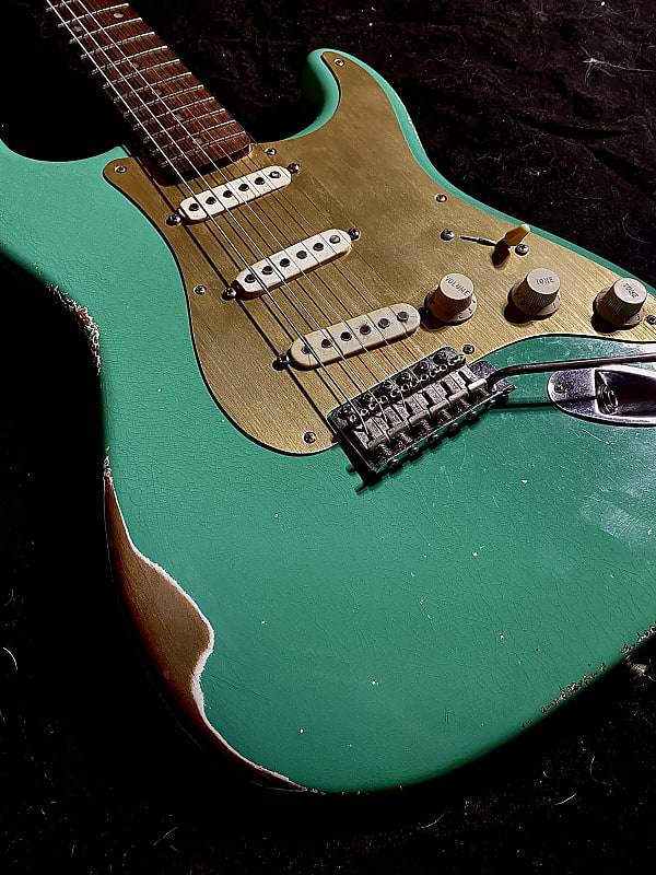 Virgil's Vintage Relic Aged '60s Sea Foam Green Stratocaster | Reverb