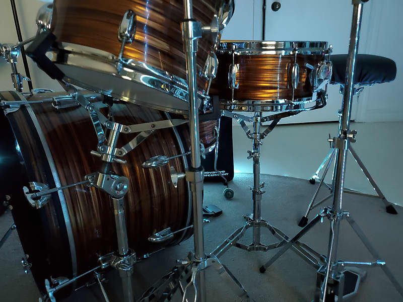 VTG 1960's TIGERS EYE/Root Beer Snare Drum 14"x5.5" - | Reverb