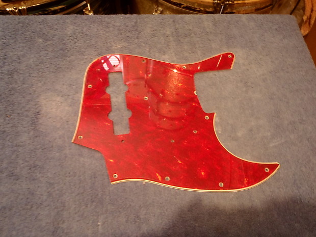 Fender Jazz Bass Pick guard Red Tortoise | Reverb