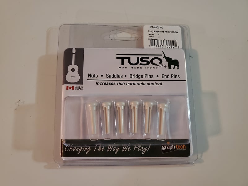 TUSQ Presentation Bridge Pins White No Dot | Reverb