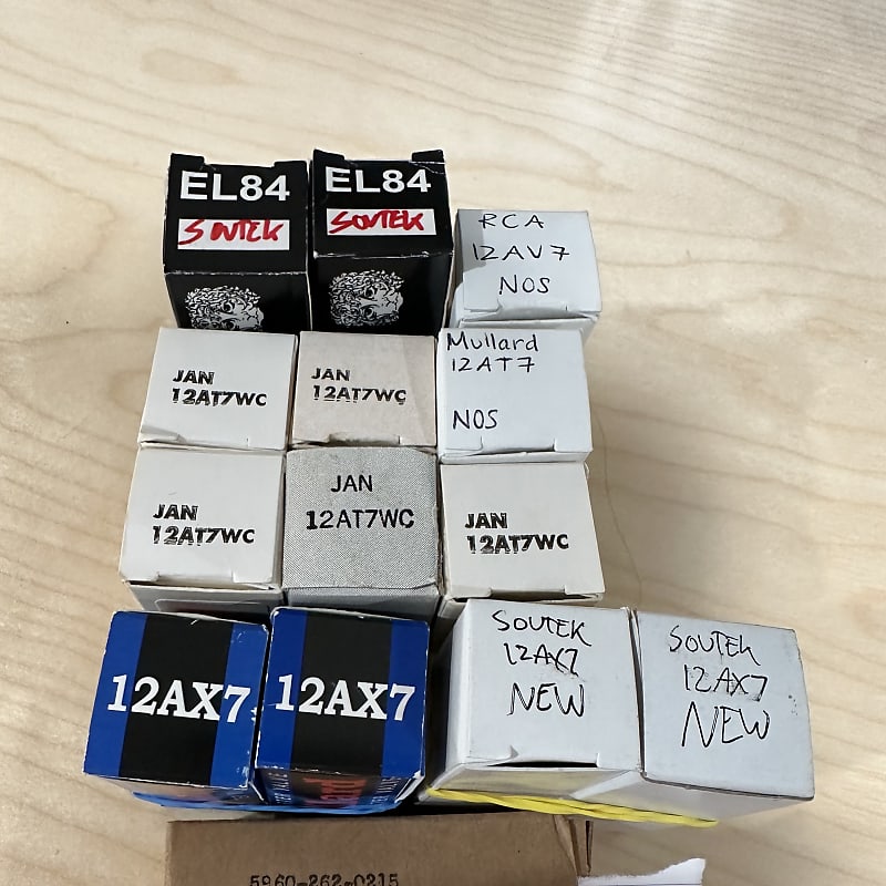 NOS Guitar Amp Microphone Tubes Lot 14ct. 12AX7 12AT7 12AV7 | Reverb