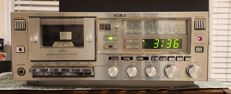 Yorx Rare Vintage Yorx R5285 AM-FM Stereo Cassette Recorder | Reverb