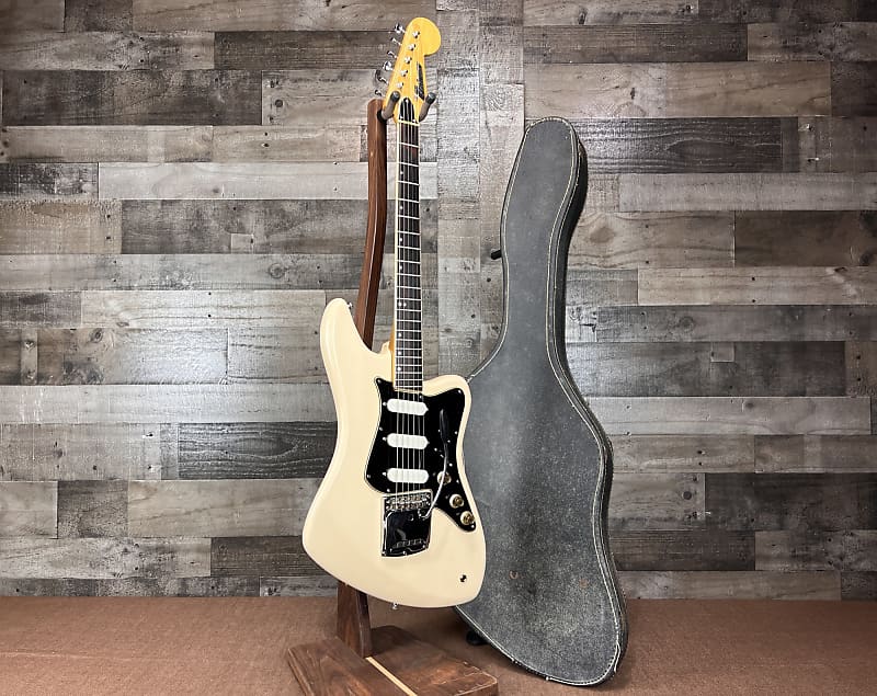 Univox UC-3 Offset Aged White Vintage Electric Guitar w/OHSC | Reverb