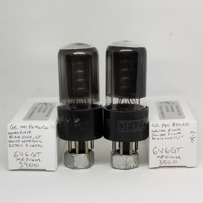 6V6 GT GE NOS/NIB matched pair vintage vacuum tubes | Reverb