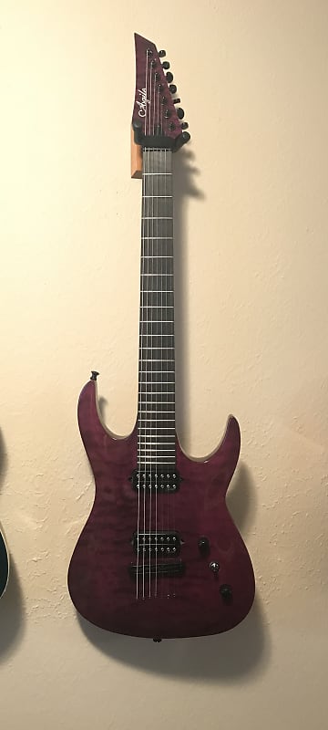 Agile Septor Pro 727 EB CP Tribal Purple 7-String | Reverb