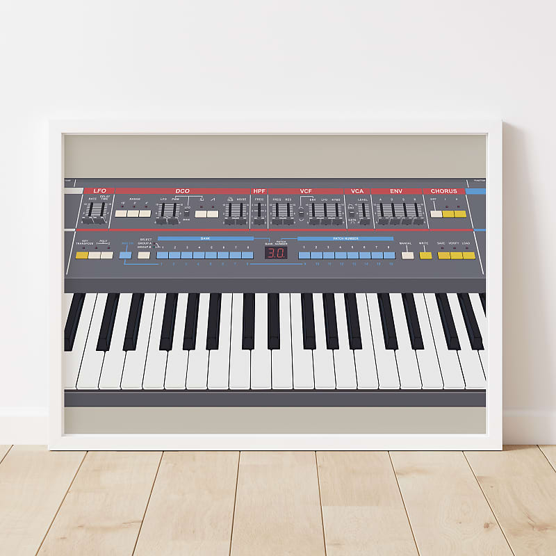 Synth Keyboard Print - Juno 106, Synthesizer Music | Reverb Canada