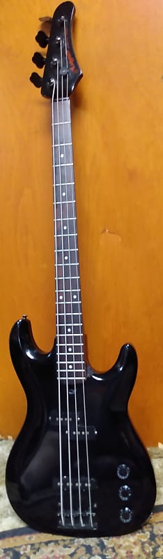LOTUS Electric Bass 1980's P/J STYLE pickups GLOSS BLACK | Reverb
